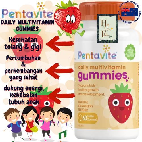 Jual Pentavite Daily Multivitamin Kids Gummies 60 Gummies Australia ...