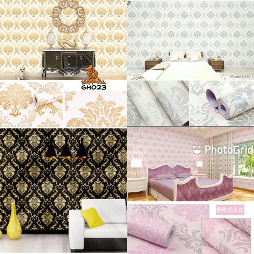 Jual Wallpaper Stiker Dinding Batik Elegan Dekorasi Kamar Ruamg Tamu ...