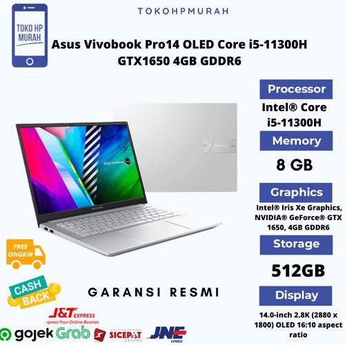 Jual Asus Vivobook Pro14 OLED Core i5-11300H GTX1650 4GB GDDR6 8GB ...