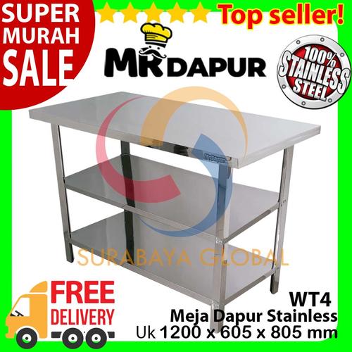 Jual WORK TABLE MEJA KERJA STAINLESS MRDAPUR WT 4 ORIGINAL - Kota ...