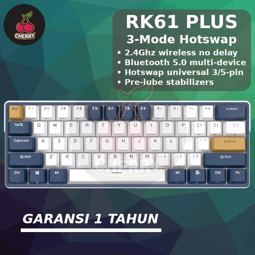 Jual Royal Kludge RK61 Plus RGB 3-mode Hotswap Wireless Mechanical ...