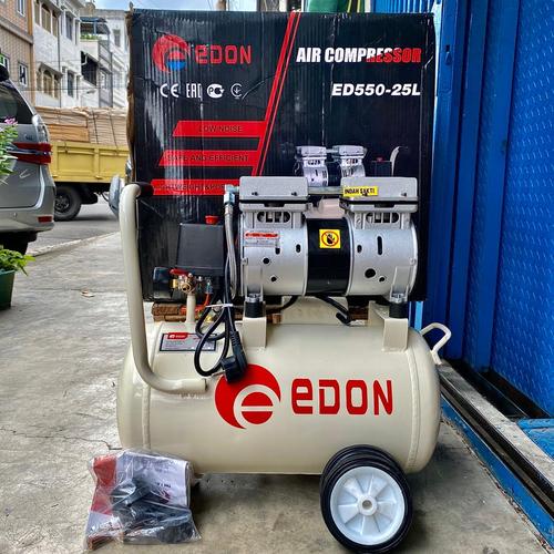 Jual EDON ED550-25L KOMPRESOR ANGIN OILLESS COMPRESSOR SILENT 3/4 HP 25 ...