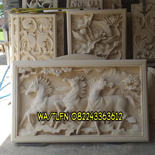 Jual Relif gambar kuda batu alam paras - Kab. Gunungkidul - Mila Batu ...