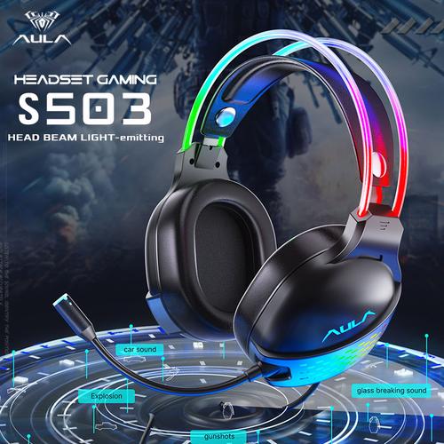 Promo Headset Gaming AULA S503 USB – Streamer Light RGB Running ...