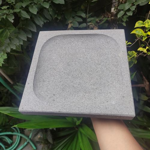 Jual Cobek Kotak Persegi Batu Kali Pori 25cm Tanpa Ulekan (Cobeknya ...