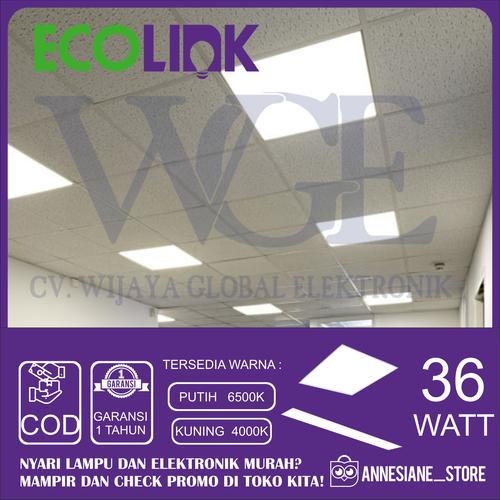 Jual Lampu ECOLINK LED 36W Downlight Panel Putih 60x60 Kotak Kuning 36 ...