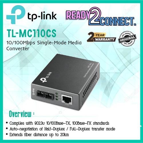 Jual TPLINK TL- MC110CS Fast Ethernet Media Converter - Jakarta Pusat - READY 2 CONNECT | Tokopedia