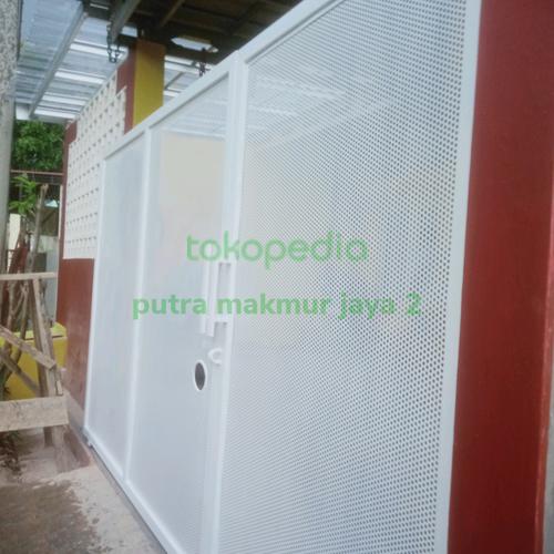 Jual pagar dorong plat perforated - Kota Bekasi - putra makmur jaya 2 ...
