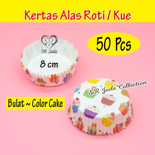 Jual [50pcs] Kertas Alas Roti Kue PET CC Bulat Cup Case Anti Lengket ...