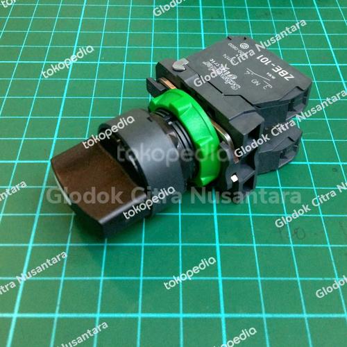 Jual Schneider Selector Switch 3 posisi stay put 2NO XB5AD33 Hitam ...