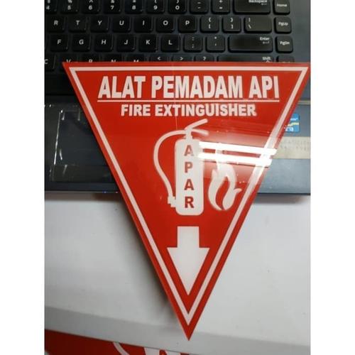 Jual AKRILIK APAR SEGITIGA UK 15X15CM RAMBU K3 SIGN PEMADAM ACRYLIC ...