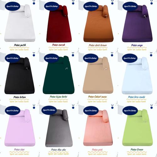 Jual SPREI POLOS/SEPRE SET SUDUT KARET 90X200X15 - SARUNG BANTAL DAN ...
