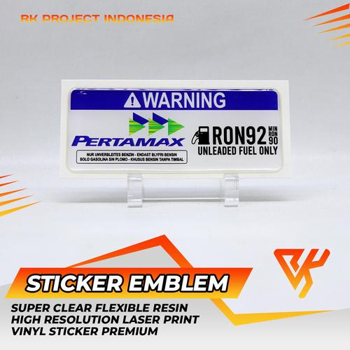 Jual STIKER TANGKI BENSIN BBM EMBLEM STICKER RESIN LENTUR PERTAMAX - NO ...