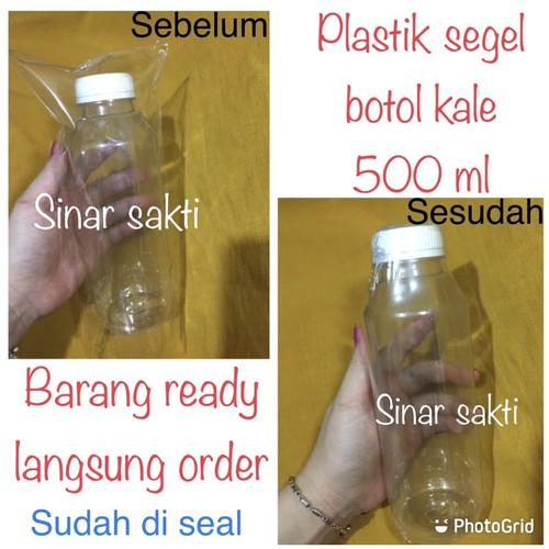 Jual PLASTIK SEGEL Botol Kale 500ml / Botol Almond 500ml / Plastik ...
