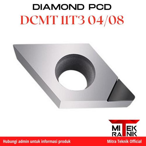 Jual Insert Bubut Diamond PCD DCMT 11T304/08 Untuk Bubut Alumunium ...