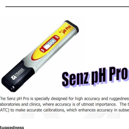 Jual PH Meter Senz pH Pro Trans Instruments - Kota Surabaya - Vertical ...