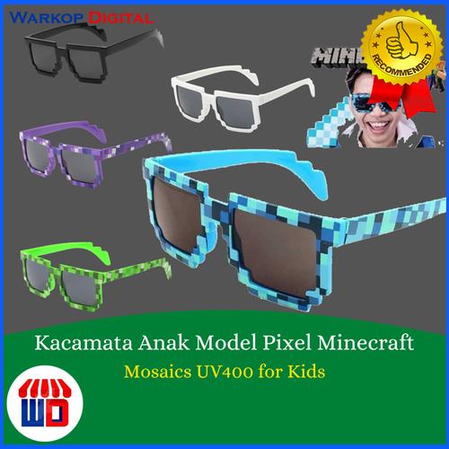 Jual Long Keeper Kacamata Anak Model Pixel Minecraft Mosaics UV400 ...