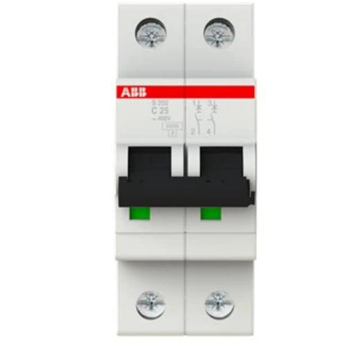 Jual MCB 2P 25A ABB 6kA S202 C25A Miniature Circuit Breaker 12-125VDC ...