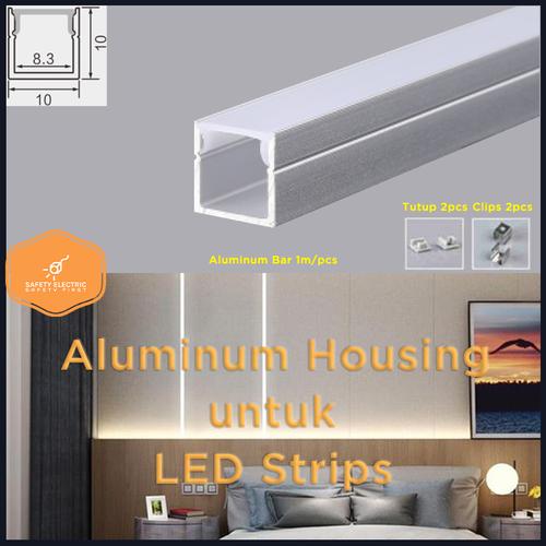 Jual Casing LED Housing Bar LED Strips Rigid Bar Aluminium 1m 1x1 Kap ...