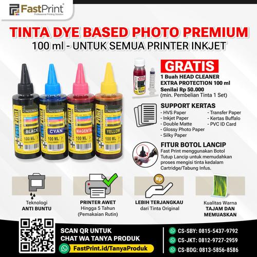 Jual Tinta Refill Dye Based Photo Premium 1 Set 100 ML - Jakarta Pusat ...