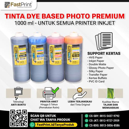 Jual Tinta Refill Dye Based Photo Premium 1000ML - Cyan - Jakarta Pusat ...