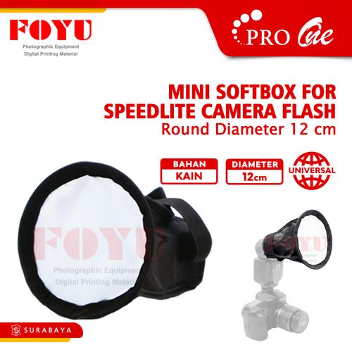 Jual Mini Softbox Eksternal Speedlite Camera Flash Round Kain Bulat 12 ...