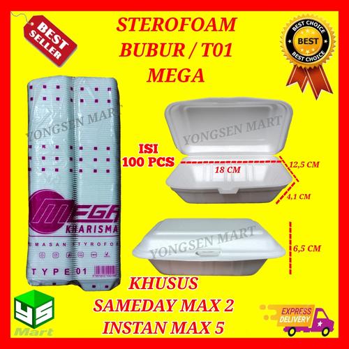 Jual foam mega 2 polos, foam bubur, gabus, kotak nasi , styrofoam ...