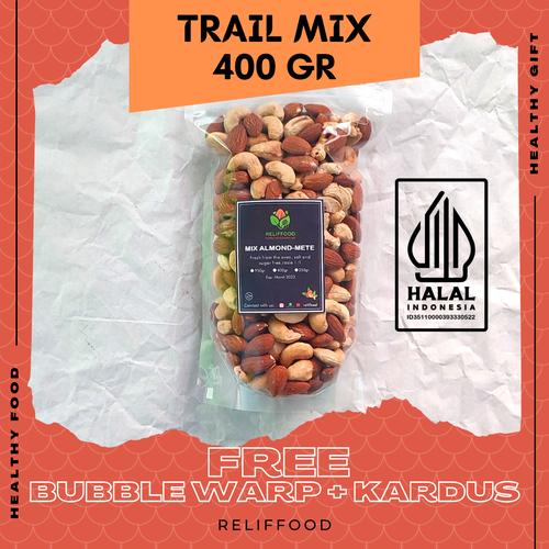 Promo MIX KACANG ALMOND DAN METE PANGGANG 400 GRAM MIXED NUTS - TRAIL ...