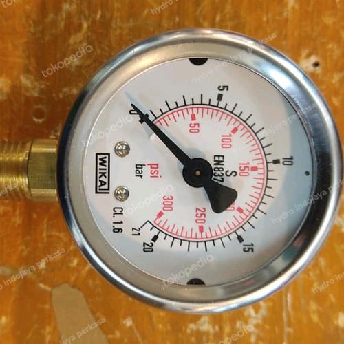 Jual pressure gauge wika 20 kg/bar model raket (bottom) size 2 " inch ...