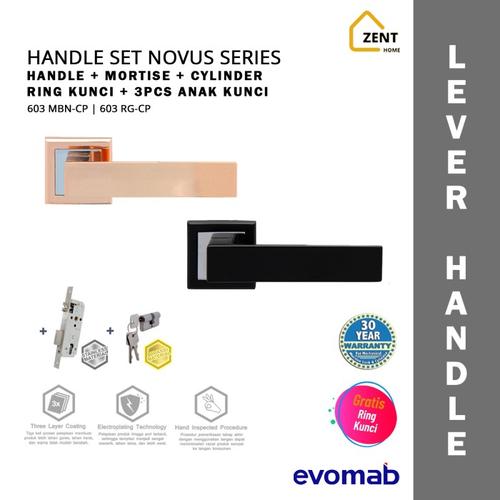 Promo evomab Handle Set Gagang Pintu Rose Gold / Black Novus 603 ...