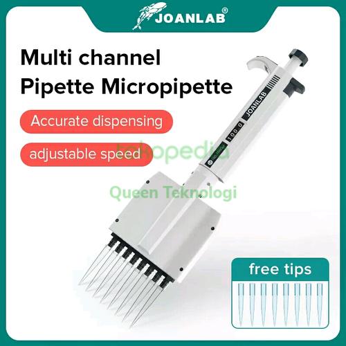 Jual JOANLAB Multi Channel Pipette Micropipette 8 Saluran Pipet Alat Lab - Kota Semarang - Queen ...