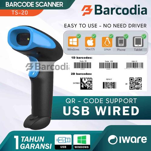 Jual Scanner Barcode USB Wired 2D Iware TS-20 / TS20 / TS 20 QRcode ...