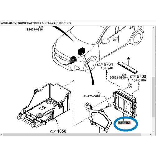Jual Modul PCM Mazda 2 Skyactiv Powertrain Control I-Stop - Kab ...