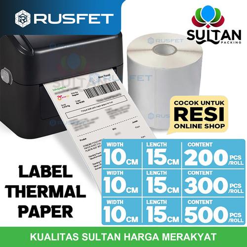 Jual Label Kertas Stiker Thermal Resi Paper sticker printer barcode ...