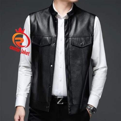 Jual rompi rider kulit sintetis keren.vest men rider new model.rompi ...