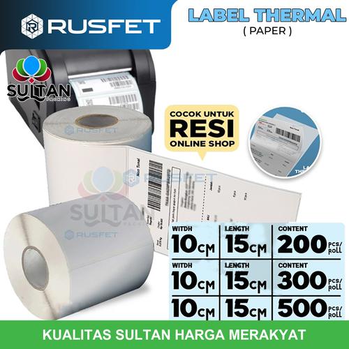 Jual Label Kertas Sticker Thermal Resi Paper stiker printer barcode POS ...