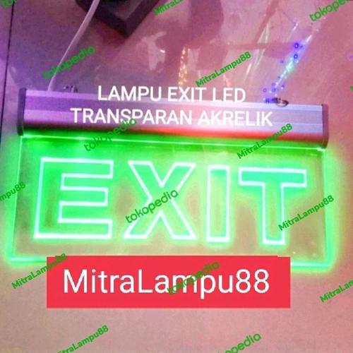 Jual Lampu Emergency EXIT Polos Gantung Akrilic Bening/Exit Lamp ...
