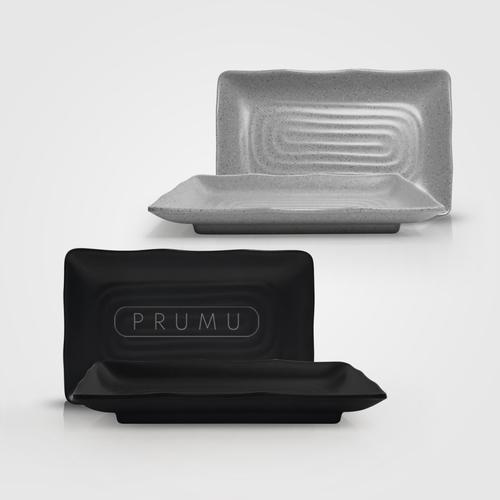 Promo PRUMU Melamine Stone Piring Sushi 8 inch Persegi Golden Dragon ...