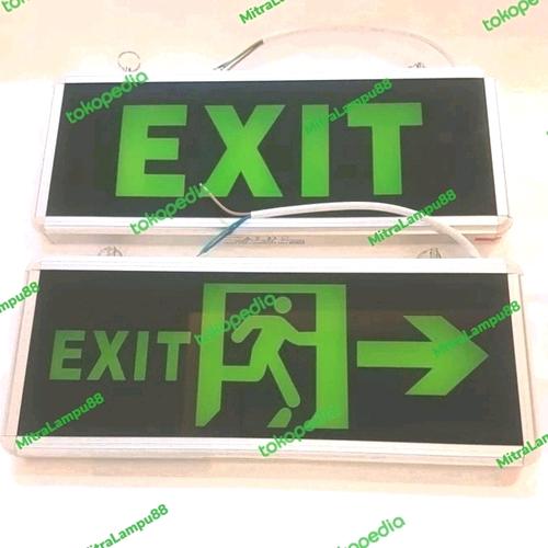 Jual Lampu Led Emergency EXIT KACA LARI/Exit Lamp Lampu Darurat 2Sisi ...