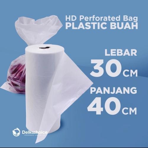 Jual PLASTIK HD ROLL BUAH SAYUR KANTONG DAPUR PACKING FOTOCOPY 30X40 1 ...