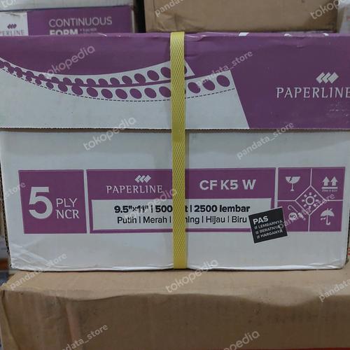 Jual kertas komputer continuous form 5ply 9,5 x 11 paperline/sinar ...