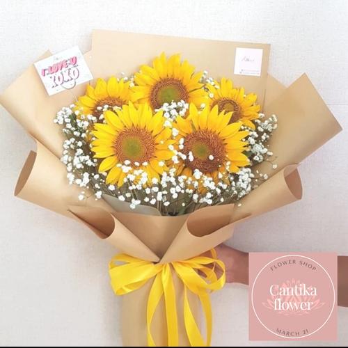 Jual Sunflower Hand Bouquet/Buket Bunga Matahari (Midi) Segar - Jakarta ...