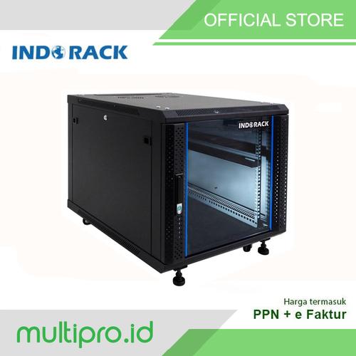 Promo INDORACK Standing Close Rack 10U Glass Door IR8010G Depth 800mm ...