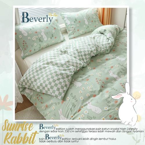 Jual Bedcover Sprei Katun 160x200 200x200 Seprei Beverly Sunrise Rabbit ...