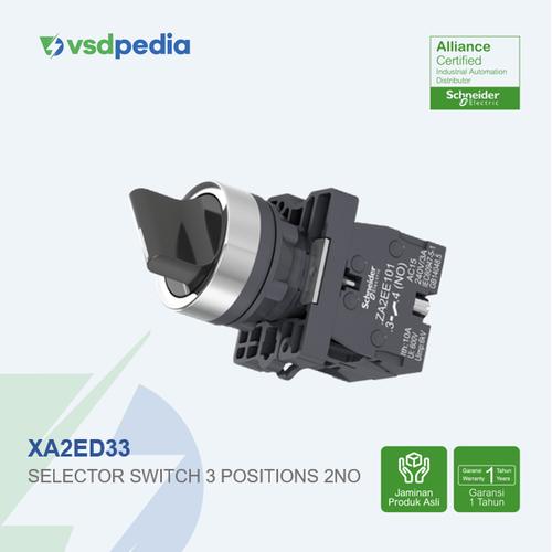Promo Schneider Electric Selector Switch XA2 22mm 3 Posisi 2NO XA2ED33 ...