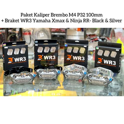 Jual Paket Kaliper Brembo M4 P32 100mm + Breket WR3 Yamaha Xmax 250cc 300cc - Kab. Kubu Raya ...