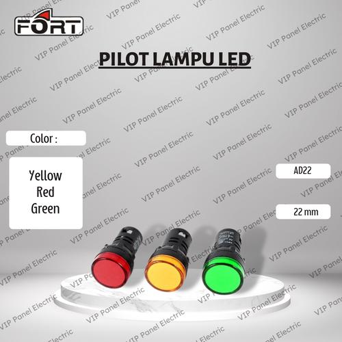 Jual Pilot Lamp LED FORT AD22-22DS Merah, Kuning, Hijau - Merah ...