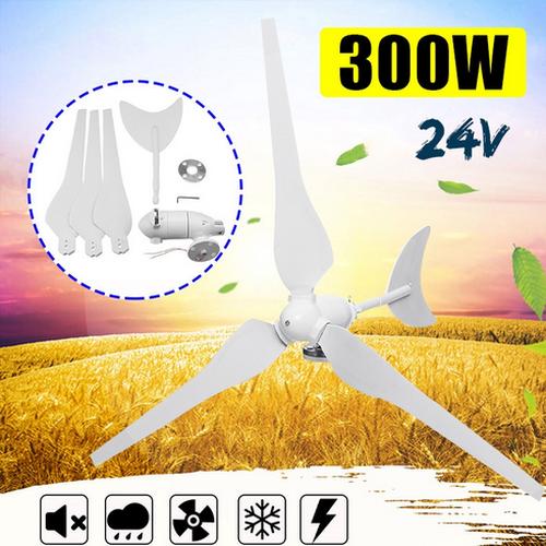 Jual Generator Turbin Angin 300W AC12V / 24V Dengan 3 Bilah Nilon Fiber ...