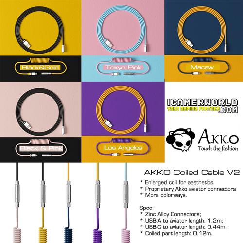 Jual Akko Coiled Aviator Cable for Type-C Mechanical Gaming Keyboard ...