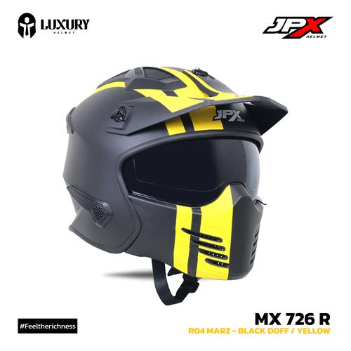 Promo Helm JPX MX 726-R - R 04 MARZ - SuperBlackRed, XL - Kab ...